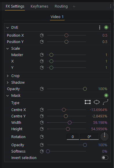 How to use mask feature on 2D DVE (Transform) | LWKS Forum