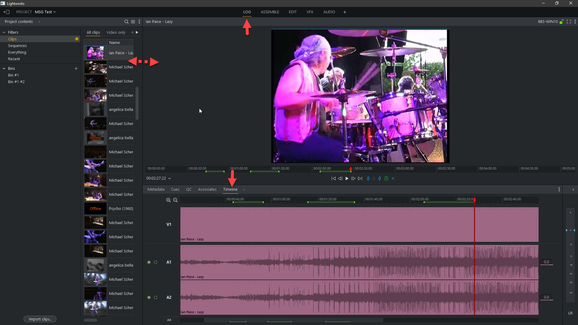 Make subclips from the timeline | LWKS Forum