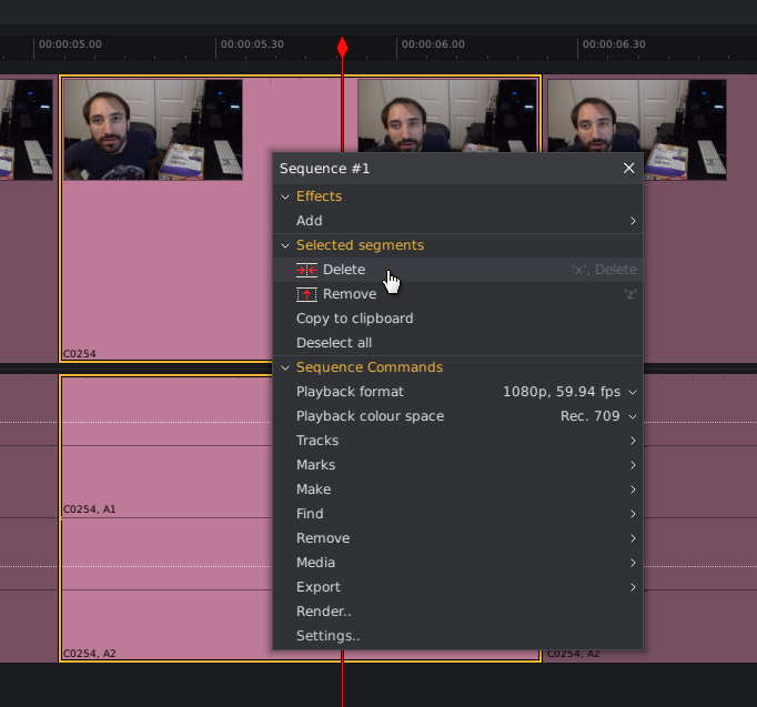 "Delete" closes gap when using mouse but not keyboard | LWKS Forum