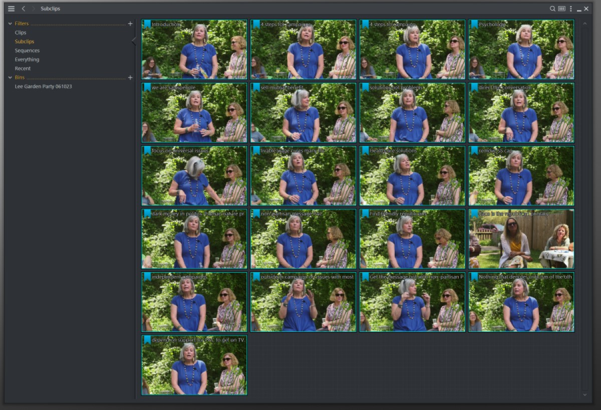 Make batch subclips | LWKS Forum
