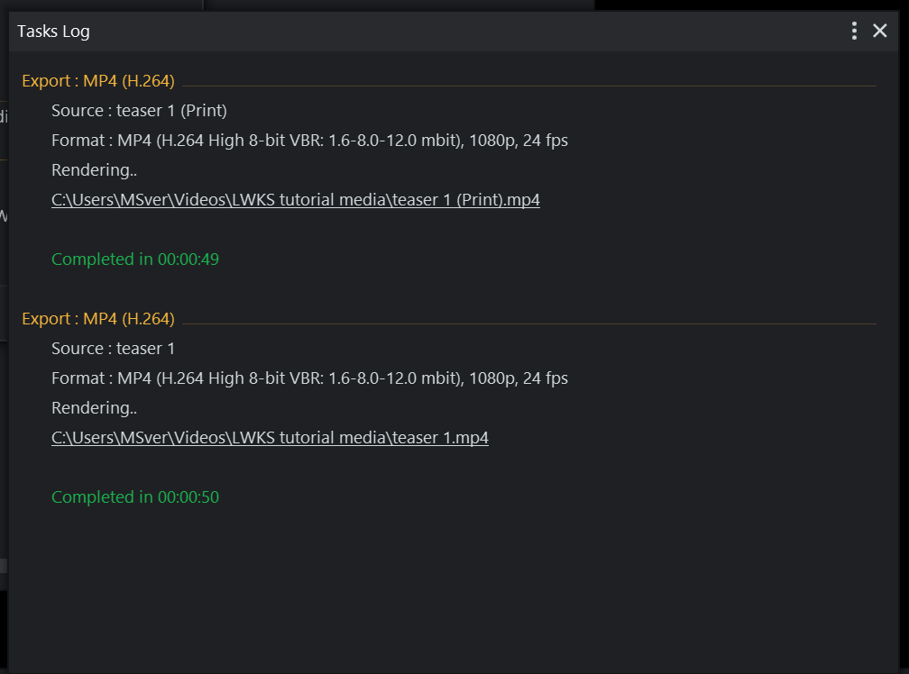 Export multiple projects. | LWKS Forum