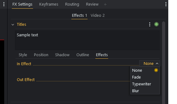 Quick option to fade in/out text preset | LWKS Forum